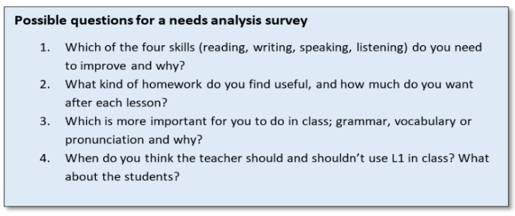 Peer needs analysis – Jason Anderson